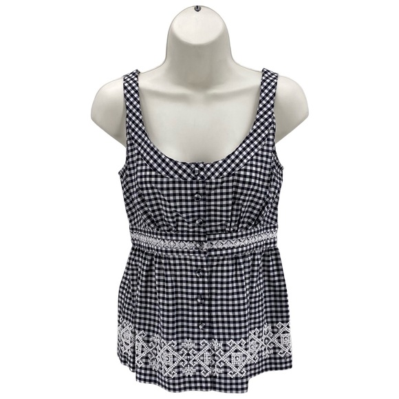 Shoshanna | Tops | Shoshanna Black White Checkered Tank Top | Poshmark